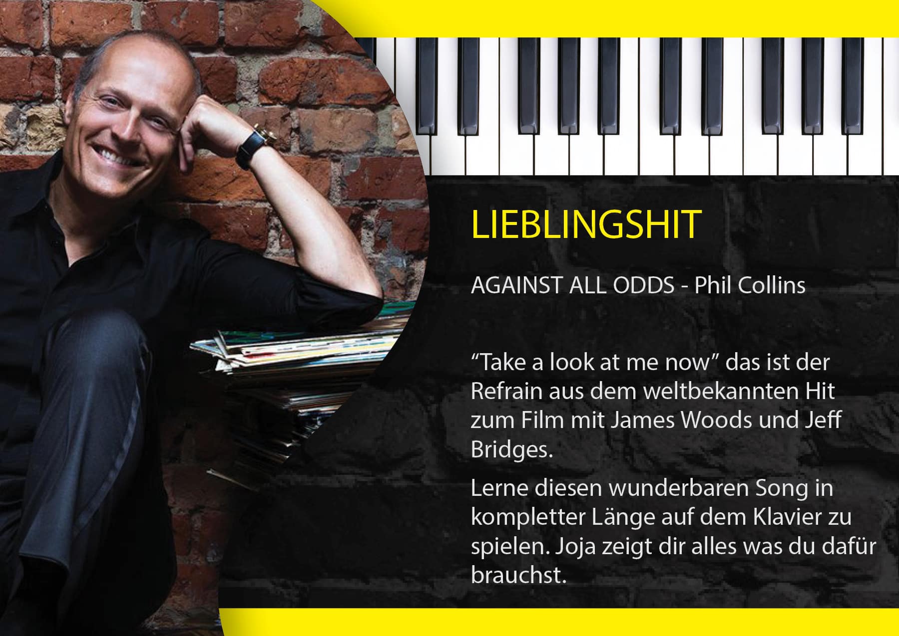 Against All Odds (Phil Collins) - Joja Wendt Piano Academy ♪♪♪ Klavier ...